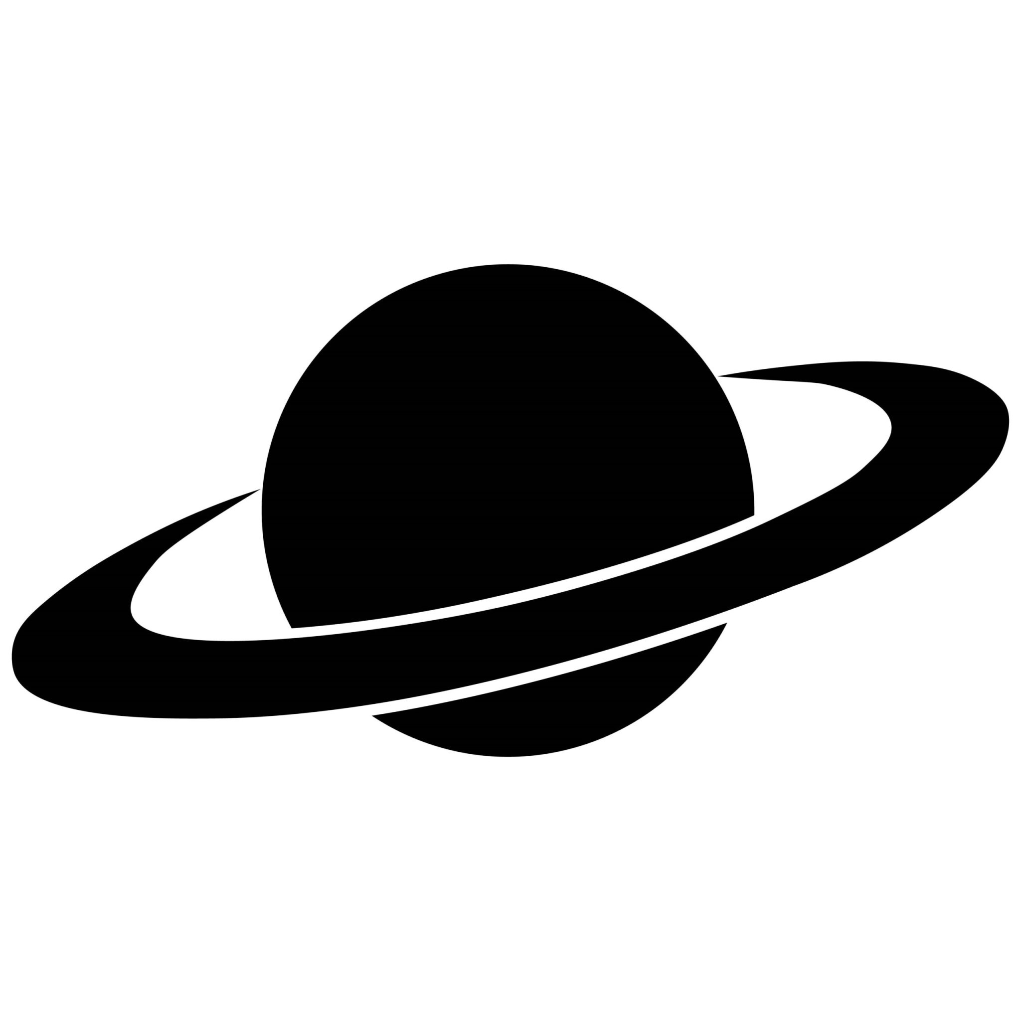 Basic Black Saturn Planet SVG, PNG, JPG, PSD, DXF Files | Craftpi