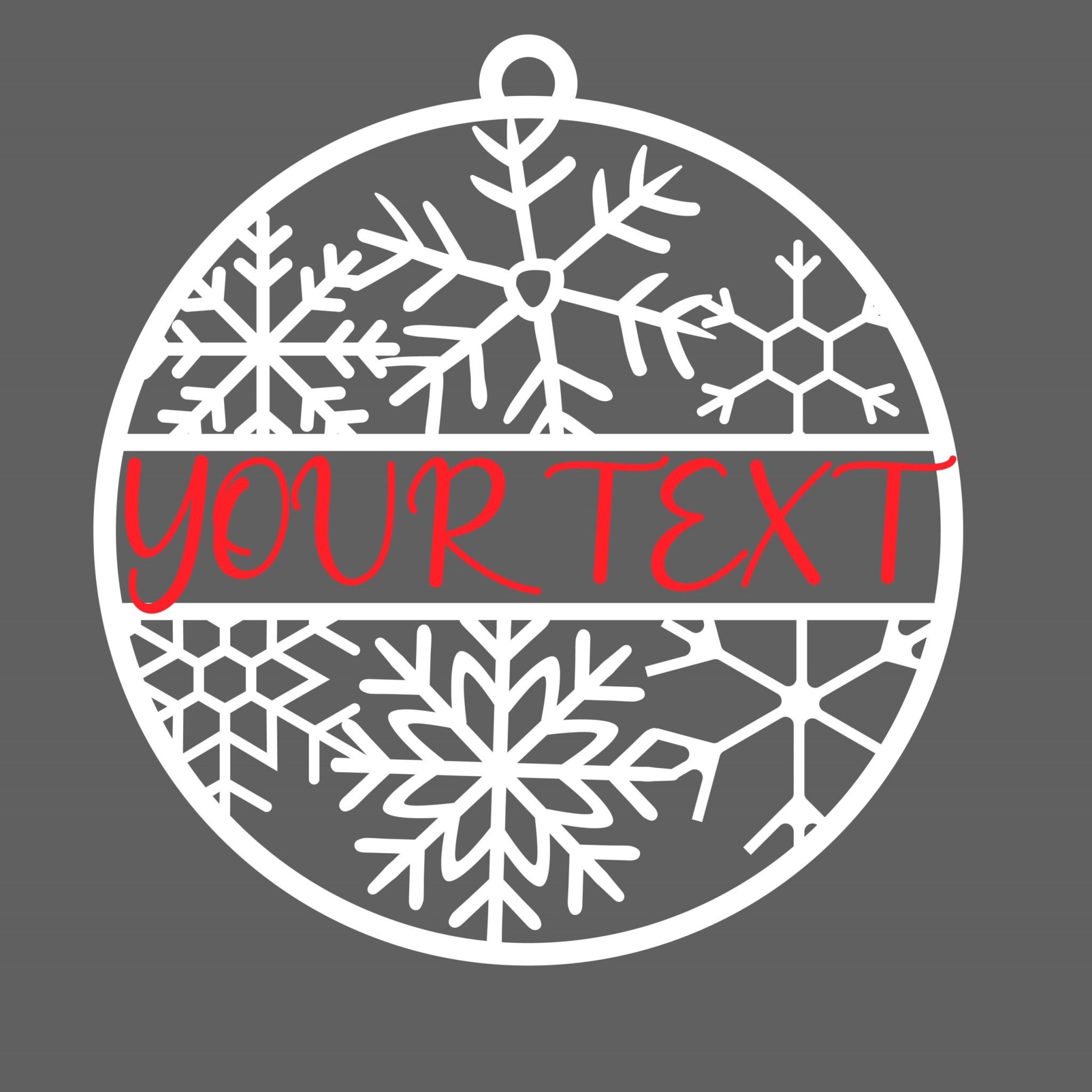 Christmas Circle Ornament SVG, PNG, JPG, PSD, DXF Files | Craftpi