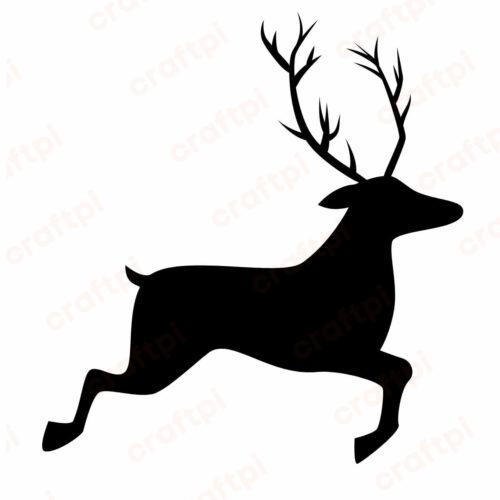 Jumping Deer SVG, PNG, JPG Files | Craftpi
