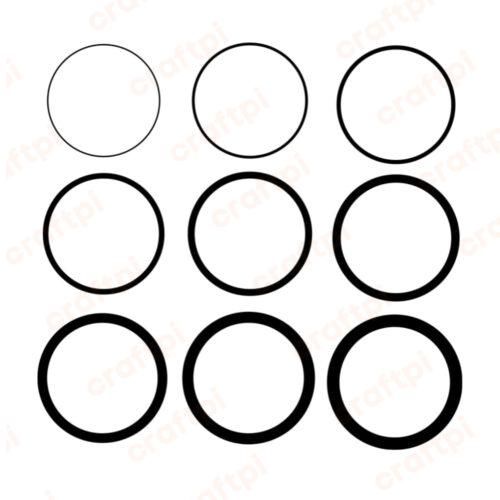 Different Thickness Circle Bundle PNG, JPG, SVG, PSD, DXF Files | Craftpi