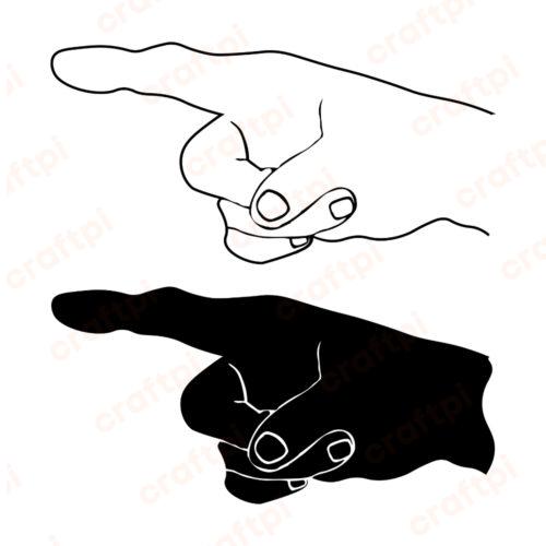 Finger Pointing SVG, PNG, JPG, PSD, DXF Files | Craftpi
