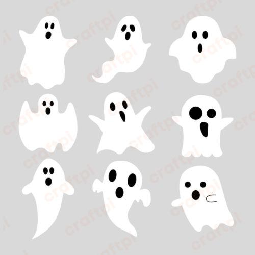 Ghost Bundle SVG, PNG, JPG, PSD, DXF Files | Craftpi