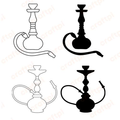 Hookah Bundle SVG, PNG, JPG, PSD, DXF Files | Craftpi