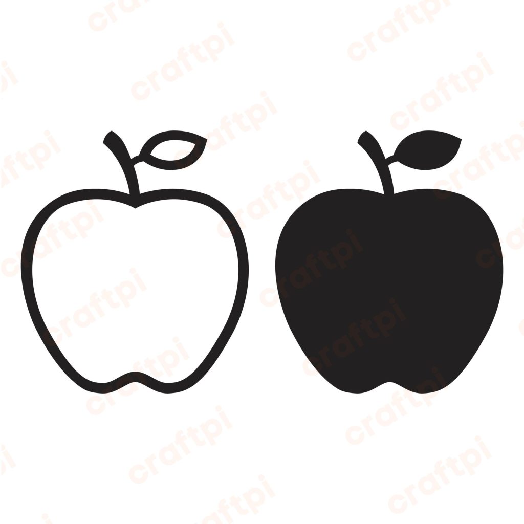 Apple Vector Bundle SVG, PNG, JPG, PSD, DXF Files | Craftpi