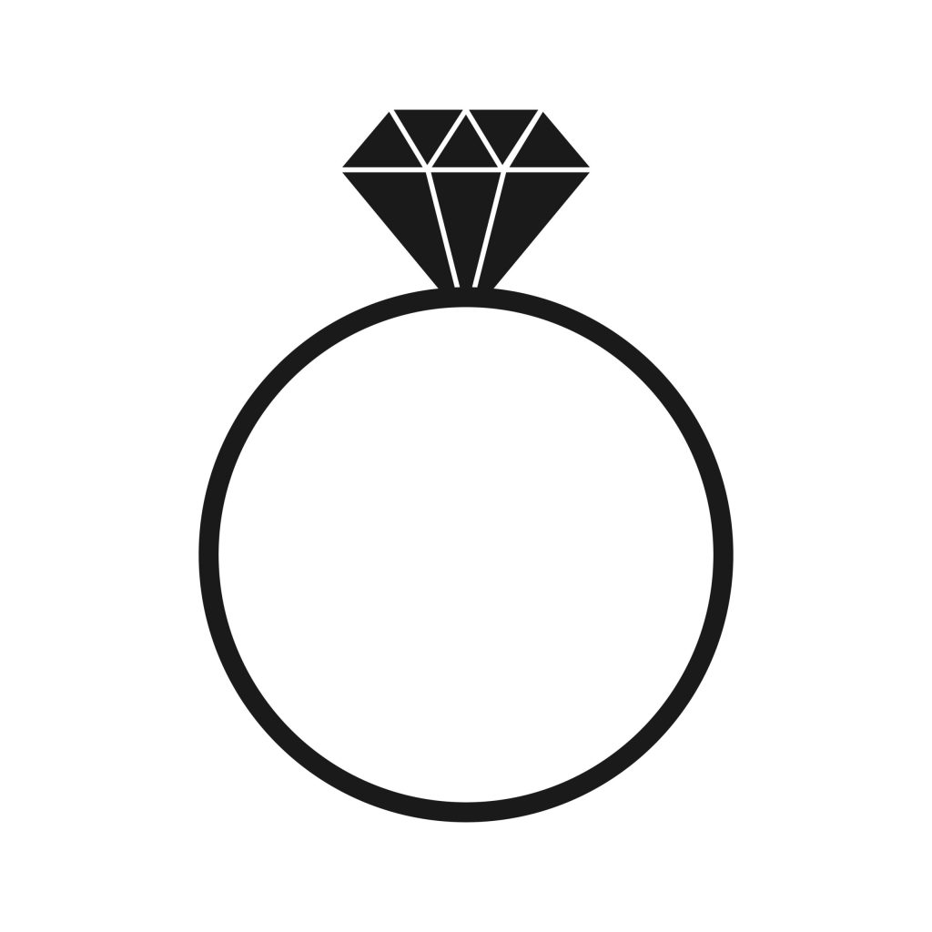 Diamond Ring SVG, PNG, JPG, PSD, DXF Files | Craftpi