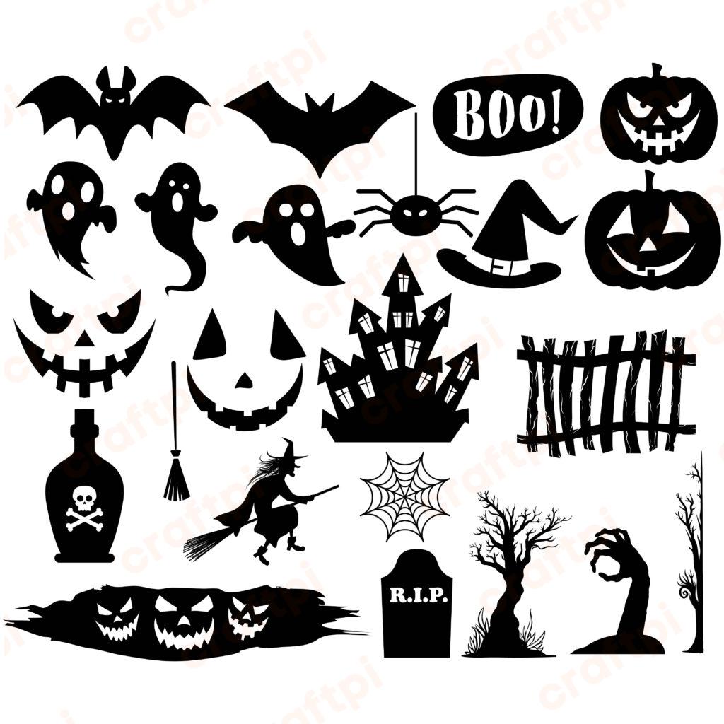 Halloween Bundle SVG, PNG, JPG, PSD, DXF Files | Craftpi