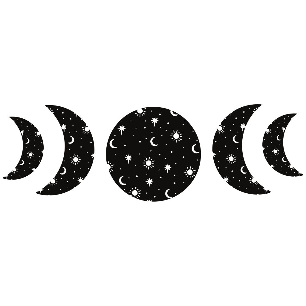 Moon Phases SVG, PNG, JPG Files | Craftpi