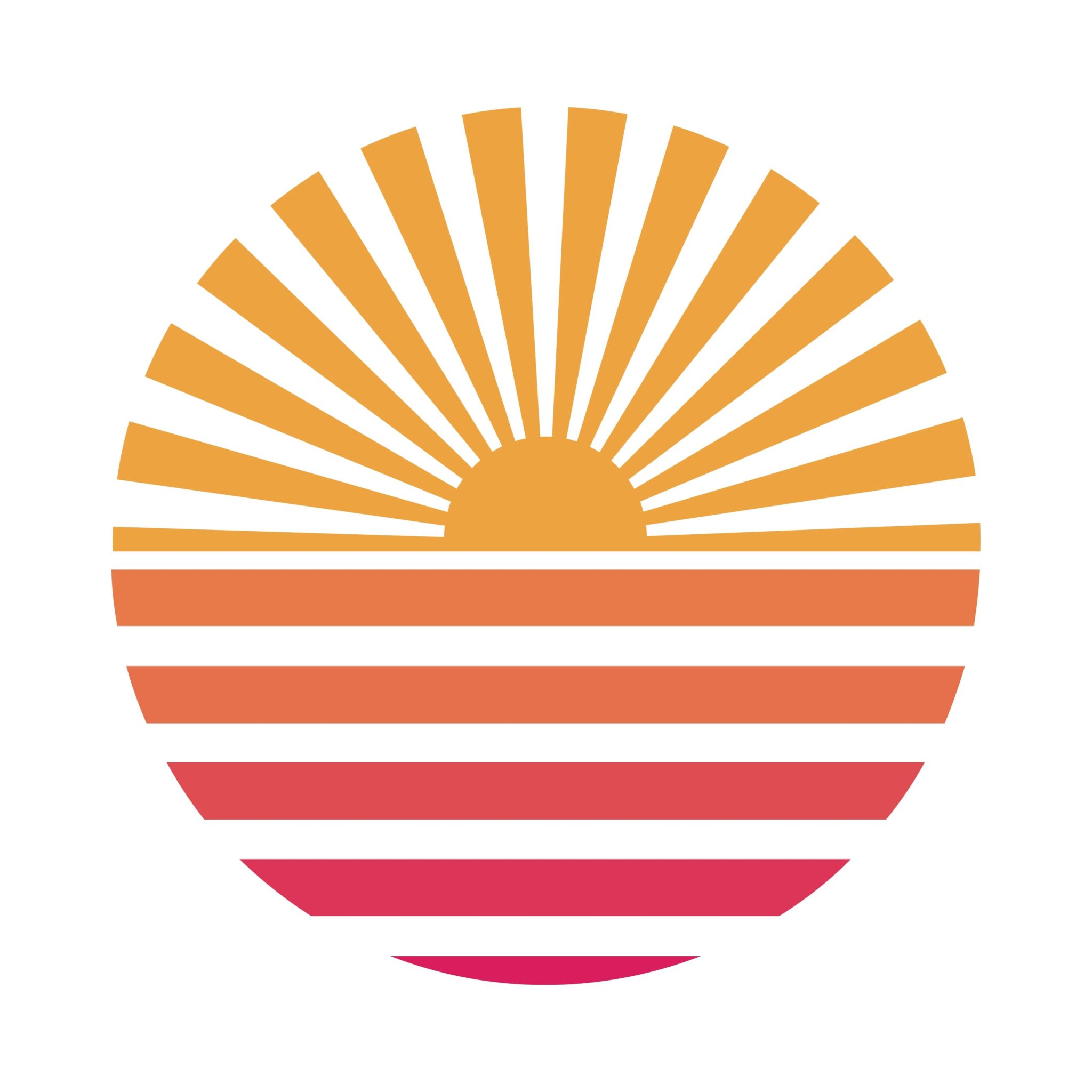 Retro Vintage Sunset Circle SVG, PNG, JPG, PSD, DXF Files | Craftpi