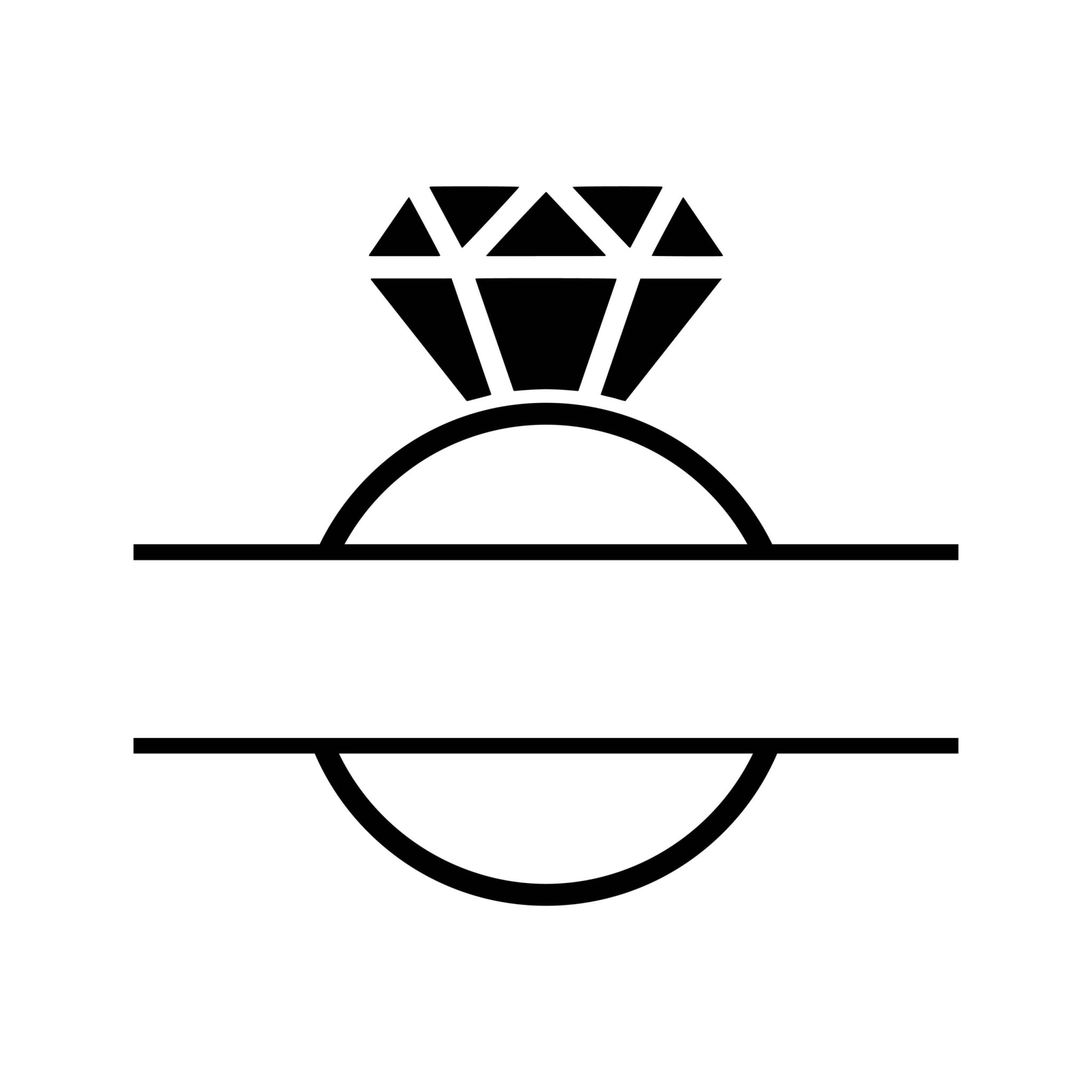 Wedding Ring Monogram SVG, PNG, JPG, PSD, DXF Files | Craftpi
