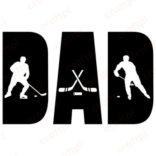 Hockey Dad SVG, PNG, JPG, PSD, DXF Files | Craftpi