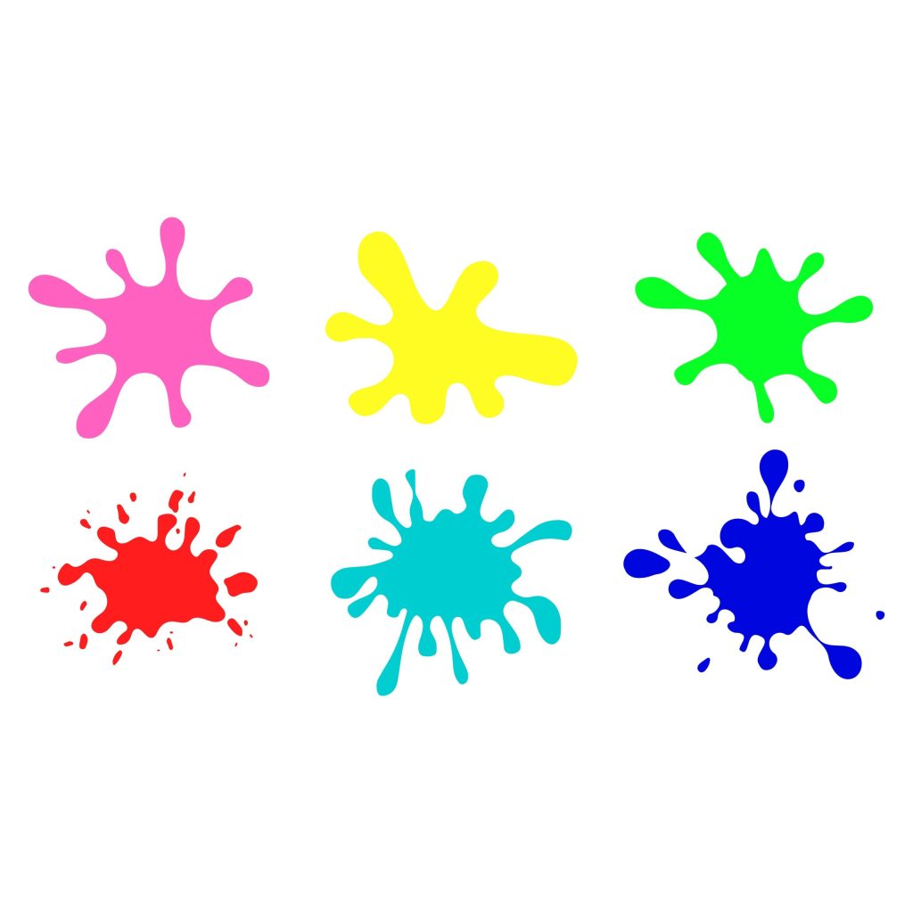 Colorful Paint Splatter Bundle SVG, PNG, JPG, PSD, DXF Files | Craftpi