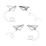 Paper Airplane Path SVG, PNG, JPG, PSD, DXF Files | Craftpi