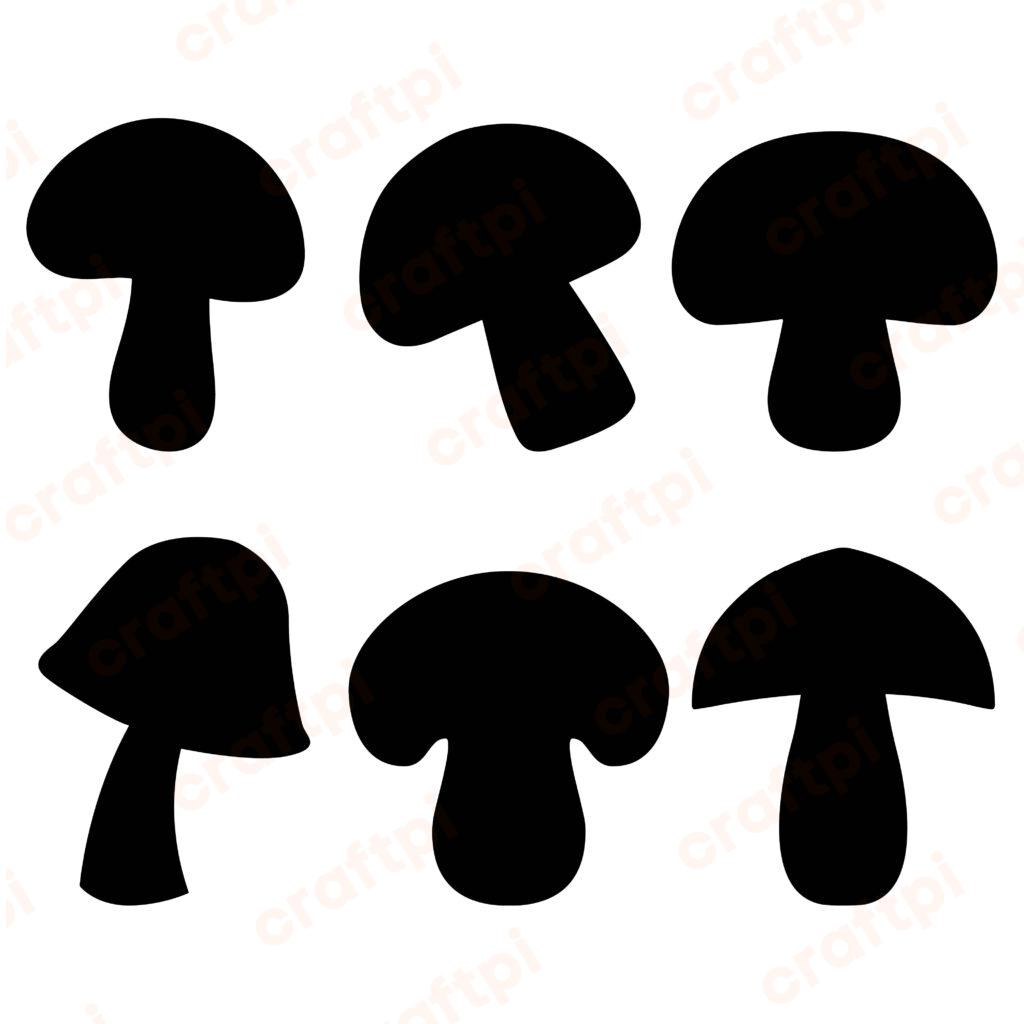 Mushroom Bundle SVG, PNG, JPG, PSD, DXF Files | Craftpi