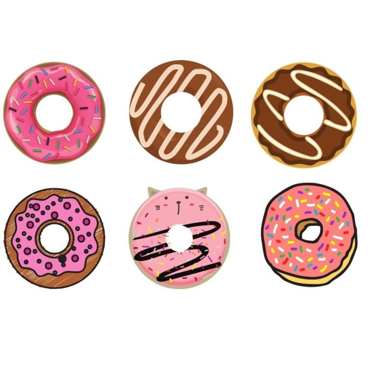 Donut Bundle SVG, PNG, JPG, PSD, DXF Files | Craftpi