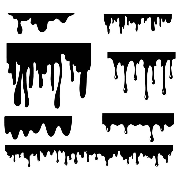 Dripping Borders Bundle SVG, PNG, JPG, PSD, DXF Files | Craftpi