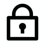 Lock Outline Icon SVG, PNG, JPG, DXF Files | Craftpi