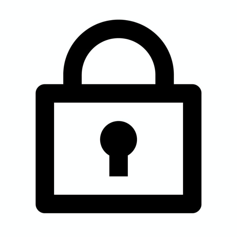 Lock Outline Icon SVG, PNG, JPG, DXF Files | Craftpi