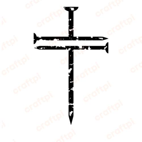 Nail Cross SVG, PNG, PSD, JPG, DXF Files | Craftpi