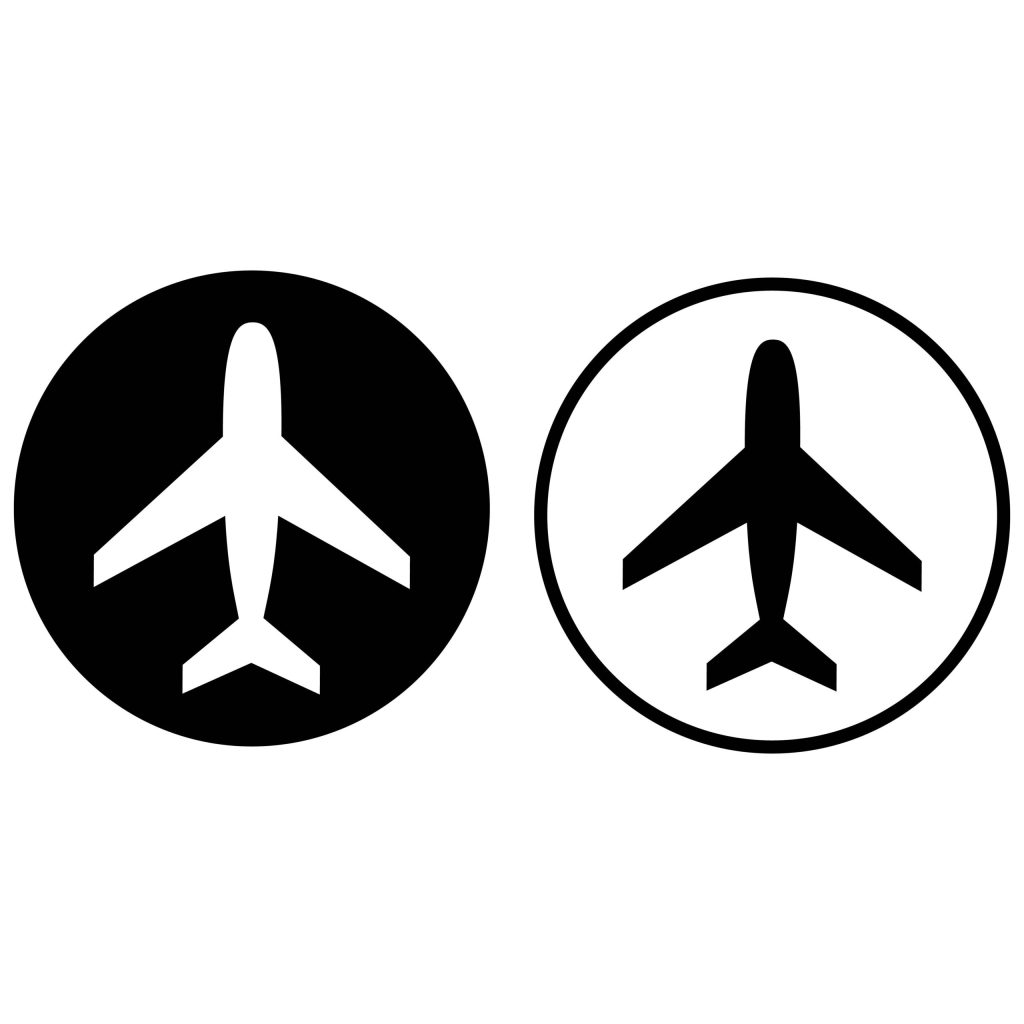 Free Plane Icon Circle SVG, PNG, JPG, PSD, DXF Files | Craftpi