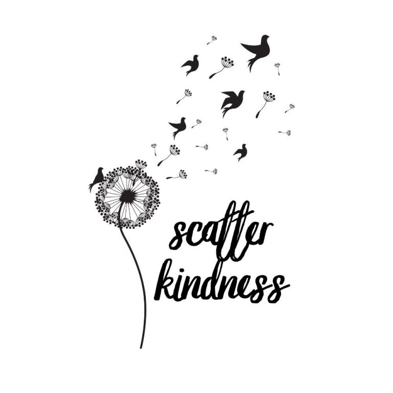 Scatter Kindness Dandelion SVG, PNG, JPG, PSD, DXF Files | Craftpi