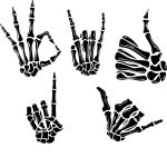 Skeleton Hands Bundle SVG, PNG, JPG, PSD, DXF Files | Craftpi