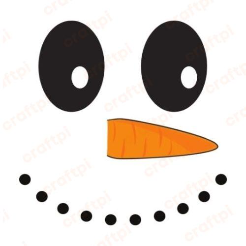 Snowman Face PNG, JPG, SVG, PSD, DXF Files | Craftpi