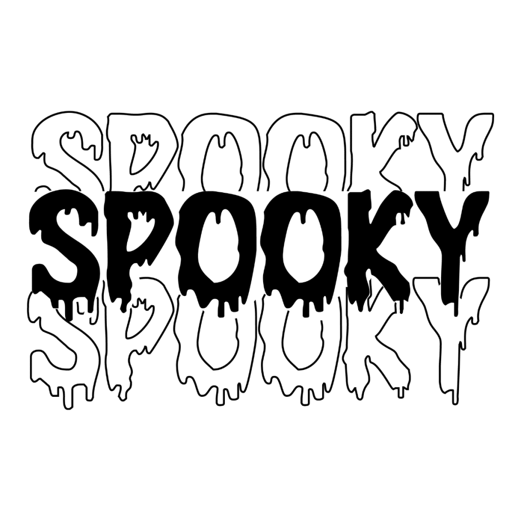 Spooky Stacked Words PNG, JPG, SVG, PSD, DXF Files | Craftpi