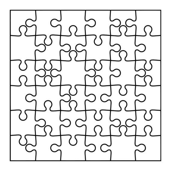 Square Puzzle Outline SVG, PNG, JPG, PSD, DXF Files | Craftpi
