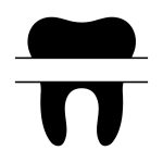 Teeth Monogram SVG, PNG, JPG, PSD, DXF Files | Craftpi