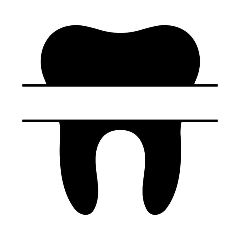 Teeth Monogram SVG, PNG, JPG, PSD, DXF Files | Craftpi