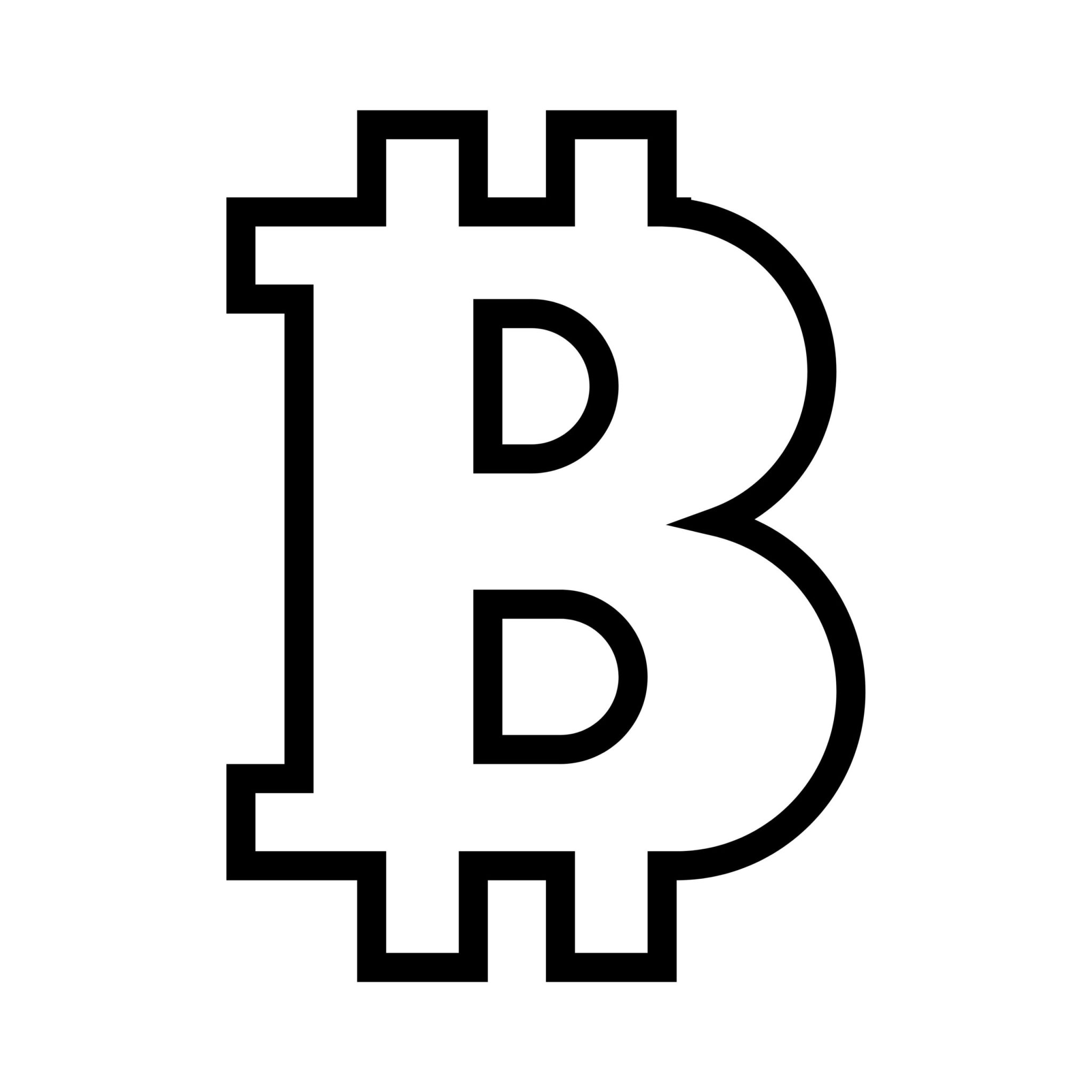 Bitcoin Icon Outline SVG, PNG, JPG Files | Craftpi