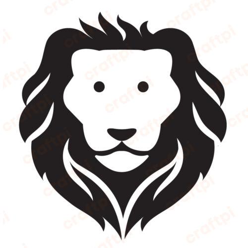 Layered Lion Head SVG, PNG, JPG, PSD, DXF Files | Craftpi