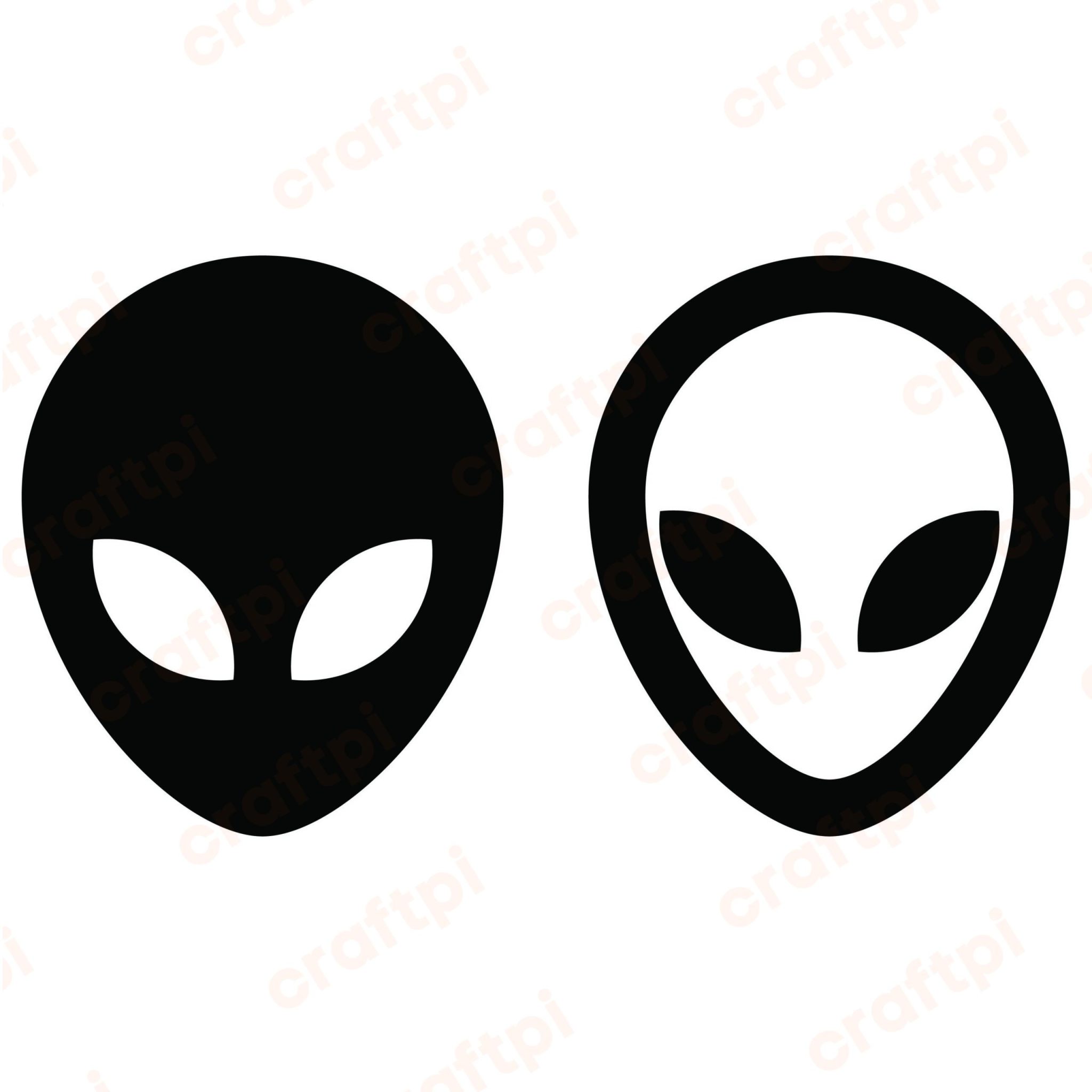 Alien Icon SVG, PNG, JPG, PSD, DXF, PDF Files | Craftpi
