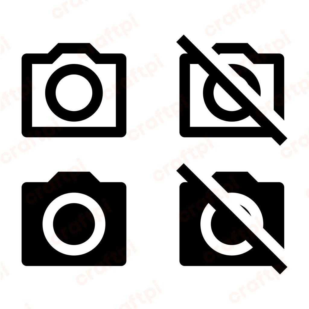 Camera Icon SVG, PNG, JPG, PSD, DXF, PDF Files | Craftpi