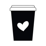 Coffee Cup Heart SVG, PNG, JPG, PSD, DXF, PDF Files | Craftpi