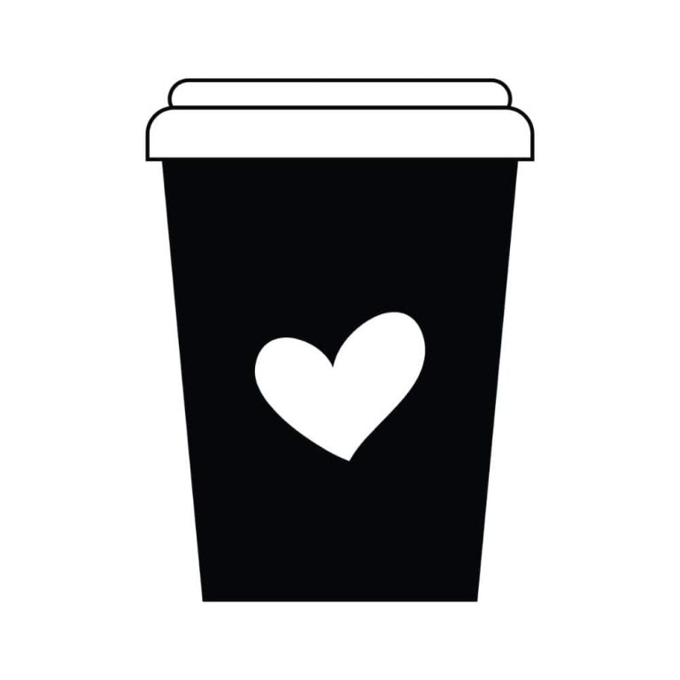 Coffee Cup Heart SVG, PNG, JPG, PSD, DXF, PDF Files | Craftpi