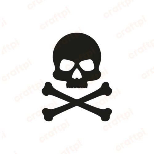 Skull and Crossbones SVG, PNG, JPG, PSD, DXF Files | Craftpi