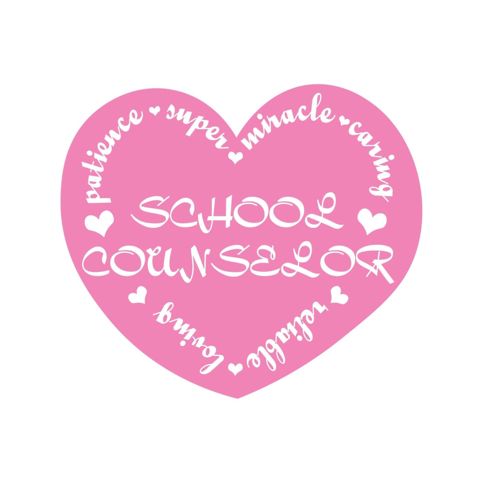 School Counselor Heart 1 SVG, PNG, JPG, PDF Files | Craftpi