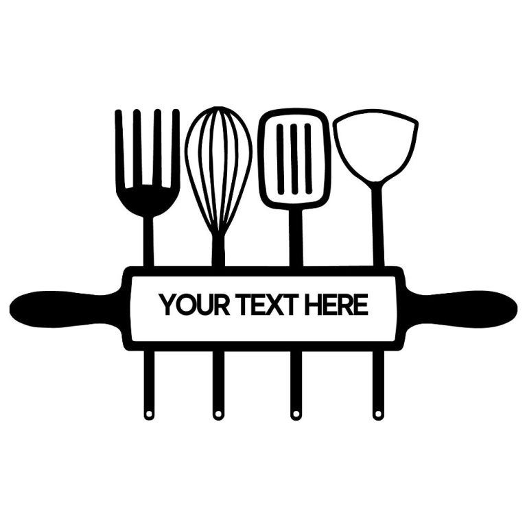 Kitchen Utensil Monogram SVG, PNG, JPG, PSD, DXF Files | Craftpi