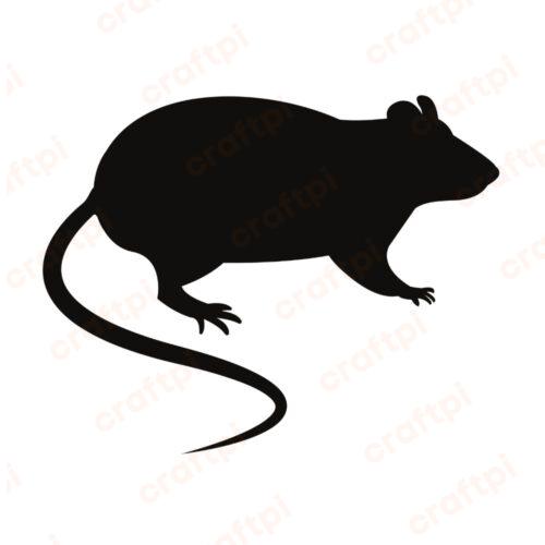 Rat & Mouse Silhouette SVG, PNG, JPG, PSD, DXF Files | Craftpi