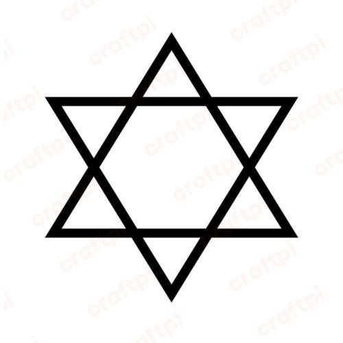 Star of David SVG, PNG, JPG, PSD, DXF Files | Craftpi