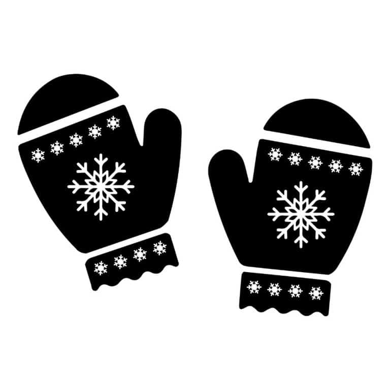Winter Snow Mittens SVG, PNG, JPG, PSD, DXF, AI Files | Craftpi