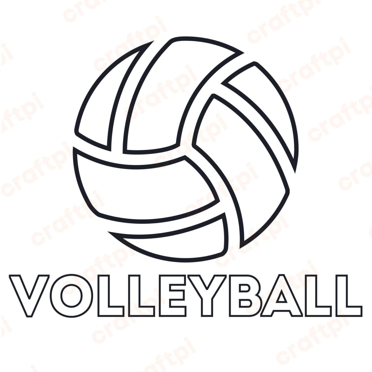 Volleyball Ball Vector SVG, PNG, JPG, PSD, DXF Files | Craftpi