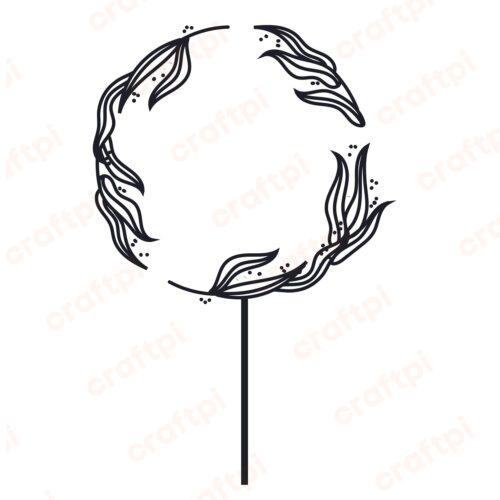 Wreath Cake Topper SVG, PNG, JPG, PSD, PDF Files | Craftpi