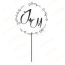 Circle Wedding Cake Topper SVG, PNG, JPG, PSD, PDF Files | Craftpi