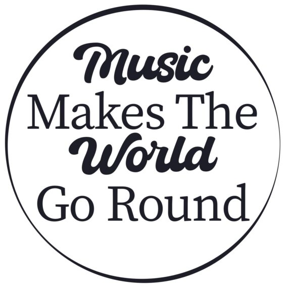 Music Makes The World Go Round Logo SVG, PNG, JPG, PSD, PDF Files | Craftpi