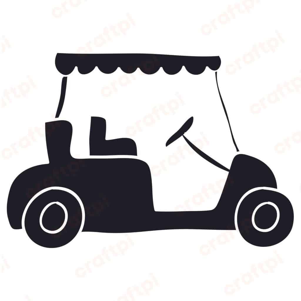 Basic Golf Car SVG, PNG, JPG, PSD, PDF Files | Craftpi