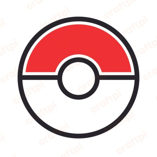Simple Pokeball SVG, PNG, JPG, PSD, PDF Files | Craftpi