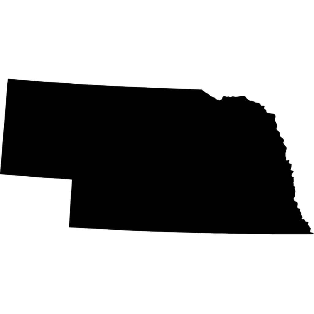 Nebraska State Map Silhouette SVG, PNG, JPG, PDF Files | Craftpi