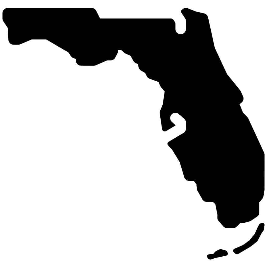 Florida State Map Silhouette SVG, PNG, JPG, PDF Files | Craftpi